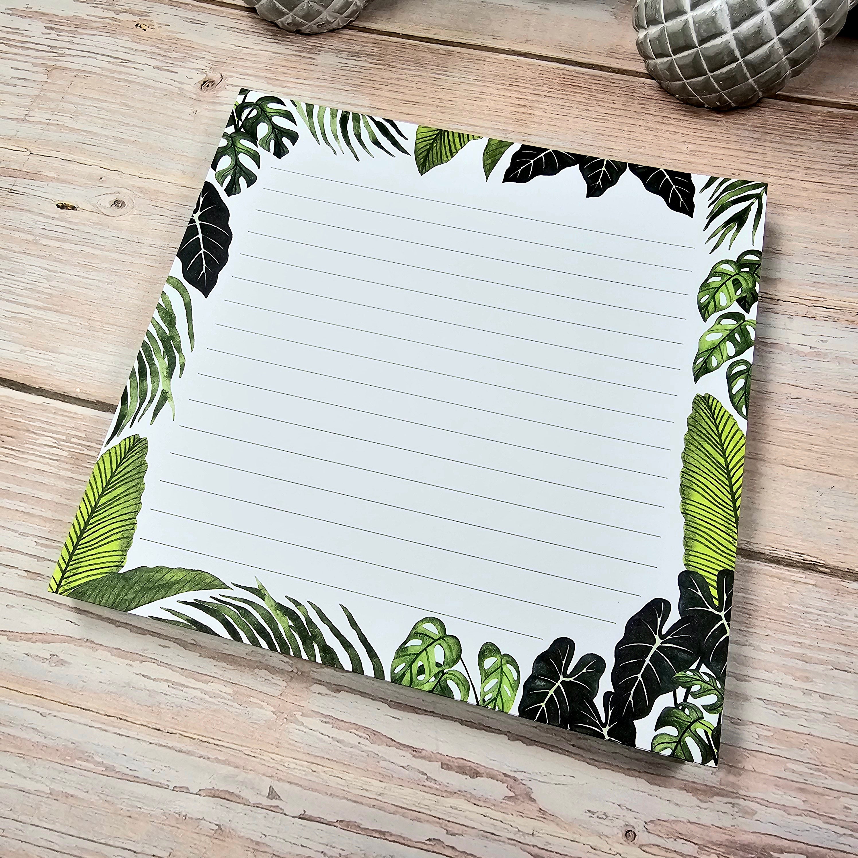 Tropical Foliage Plant Notepad Deskpad – My Plantasy
