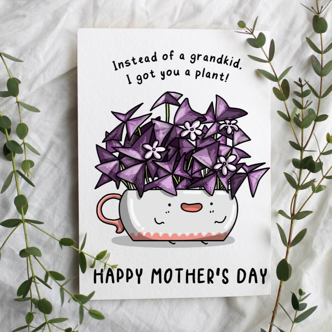 Oxalis Plant Mother's Day Greeting Card – My Plantasy