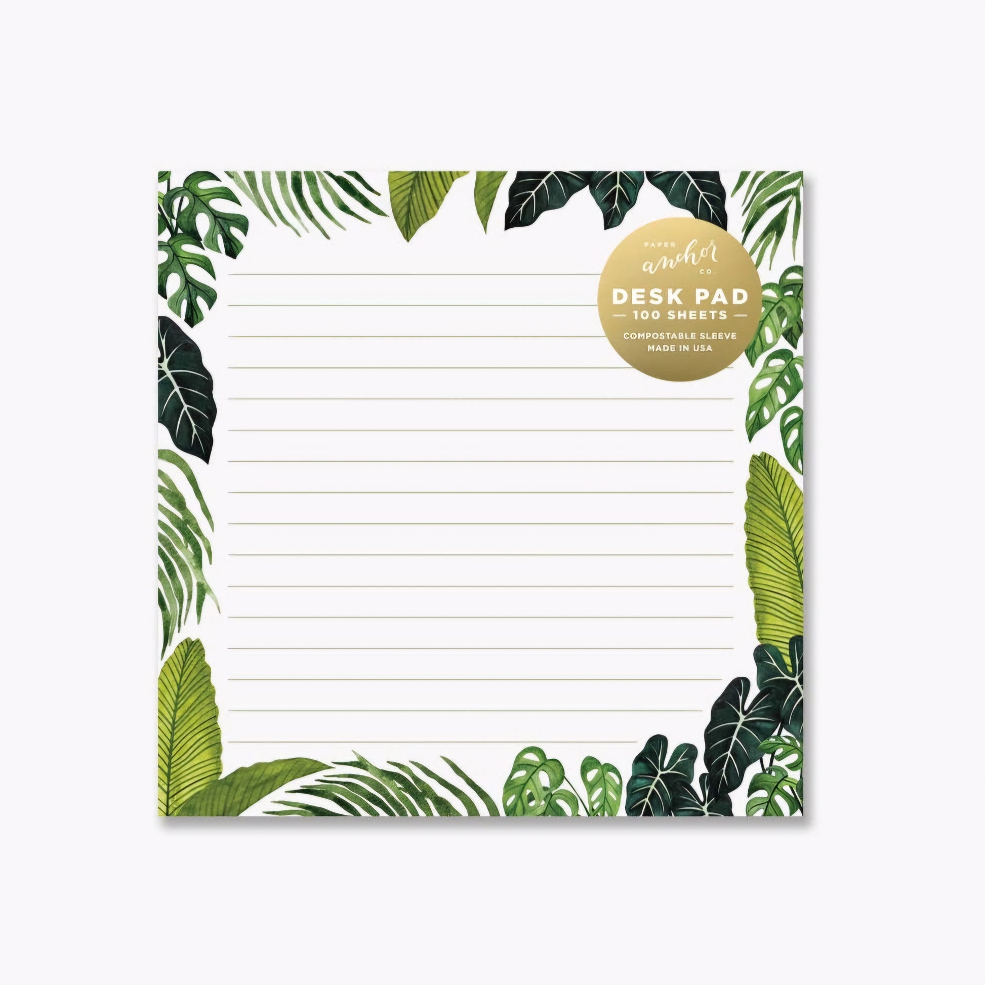 Tropical Foliage Plant Notepad Deskpad – My Plantasy